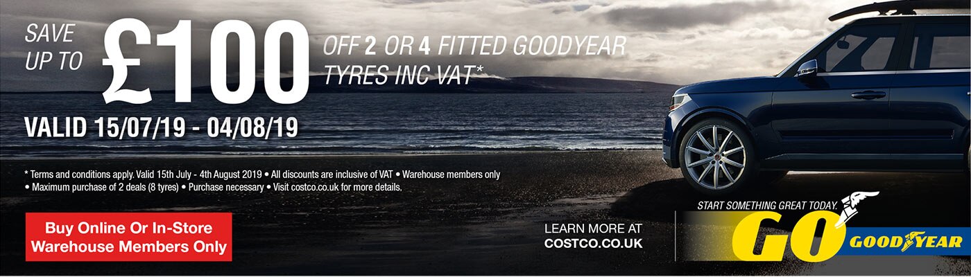 Goodyear Tyre Promotions | Costco UK