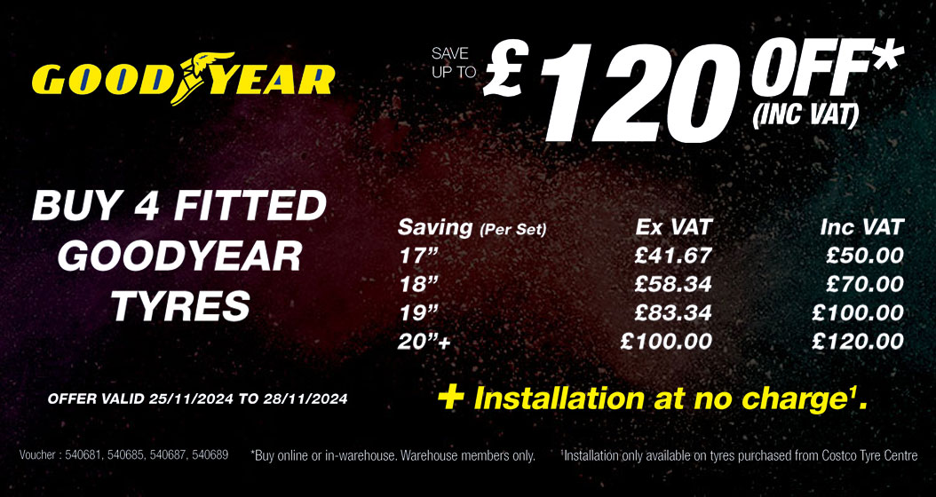 Costco tyre prices store