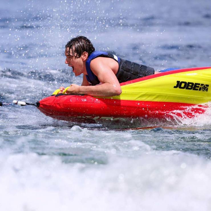 Jobe Hydra Inflatable 1 Person Towable with Pump, Seal and Towable Rope ...