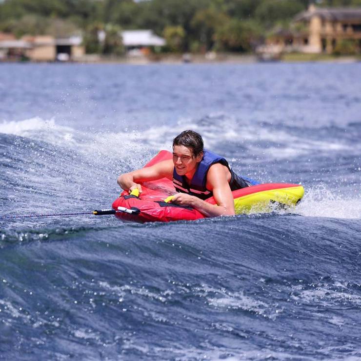 Jobe Hydra Inflatable 1 Person Towable with Pump, Seal and Towable Rope ...