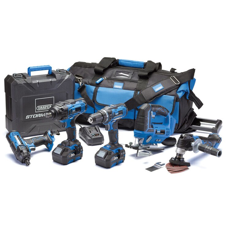 Draper 8 Piece Storm Force 20V Power Tool Kit | Costco UK