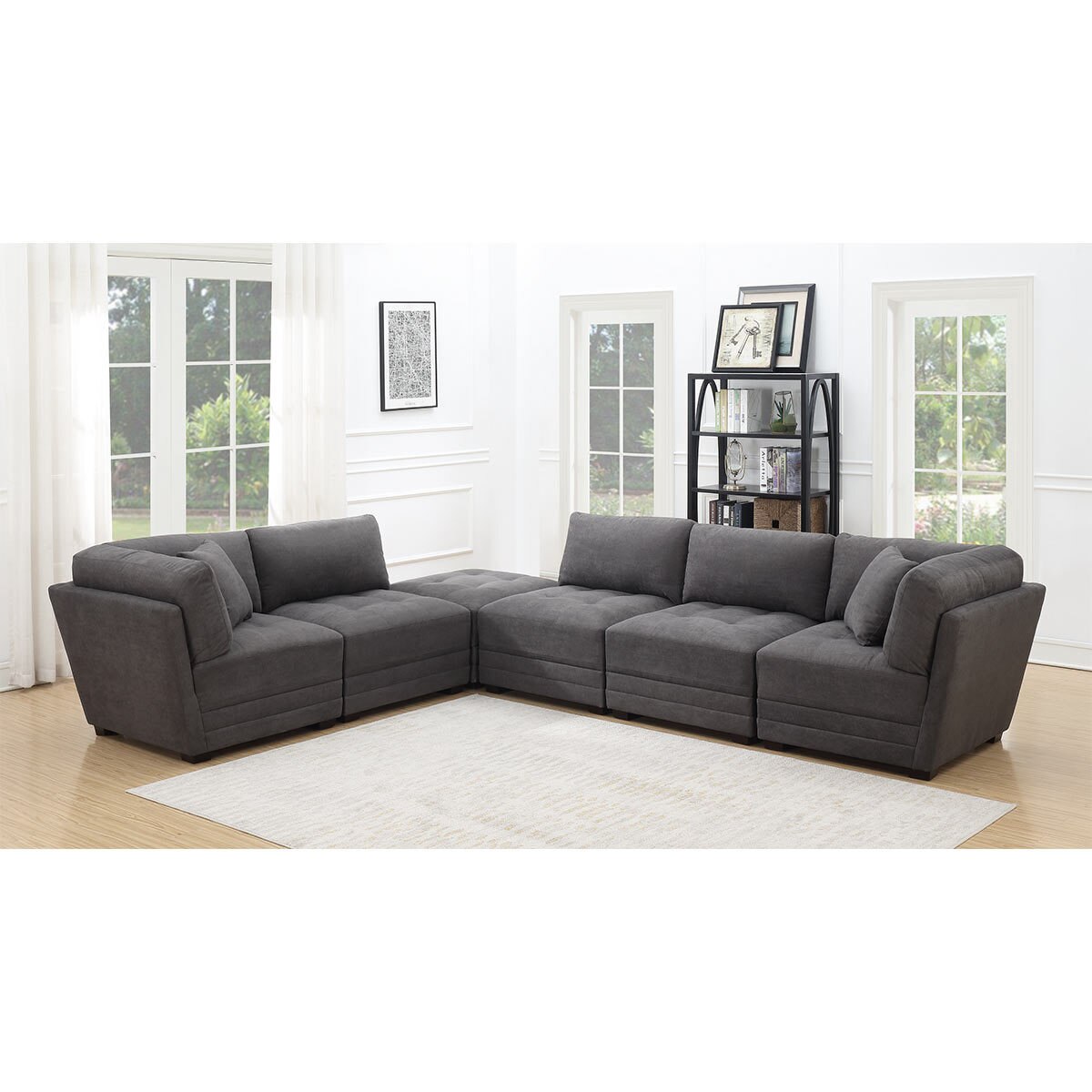 Mstar International Ethan 6 Piece Modular Fabric Sofa | Costco UK