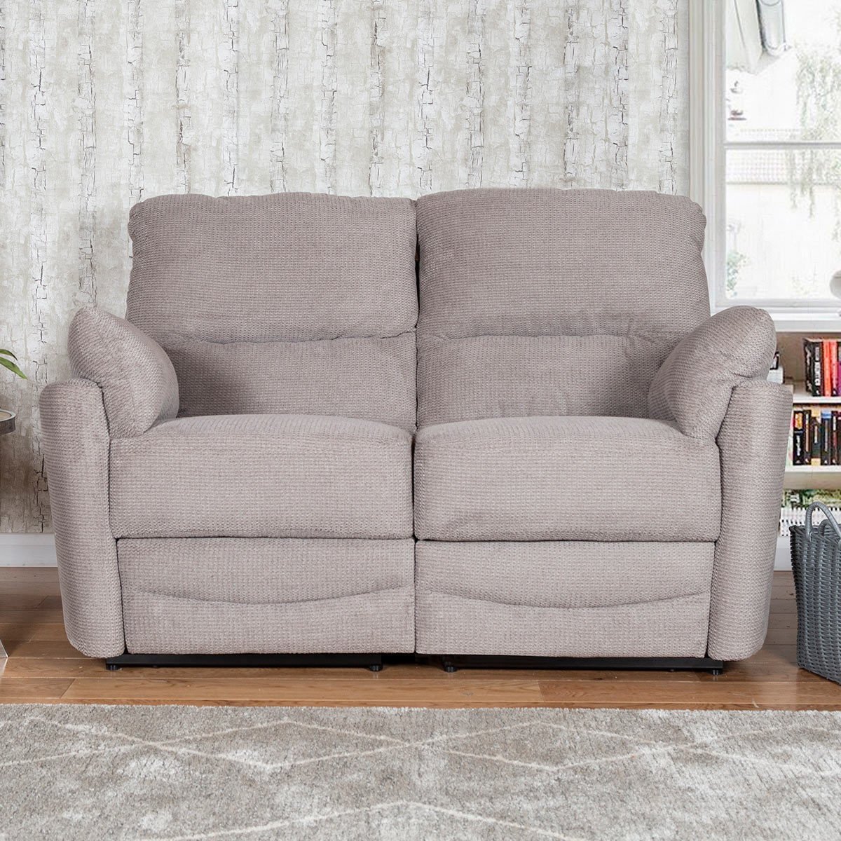 Minster 2 Seater Fabric Power Recliner Sofa in Rich Mink | Costco UK