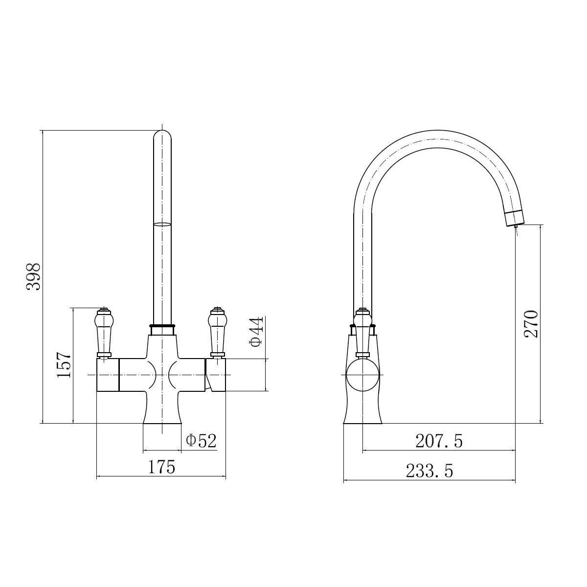 Reginox Amanzi Vechi 3-in-1 Instant Hot Water Tap in Chrome | Costco UK