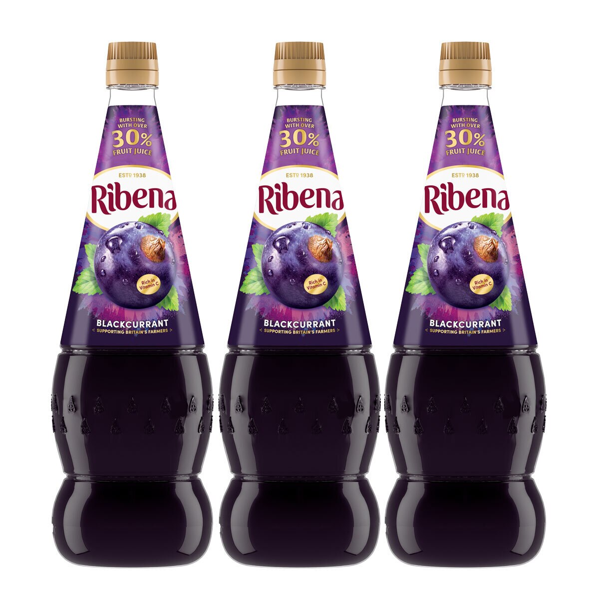 Ribena Blackcurrant Squash, 3 x 1.5L | Costco UK