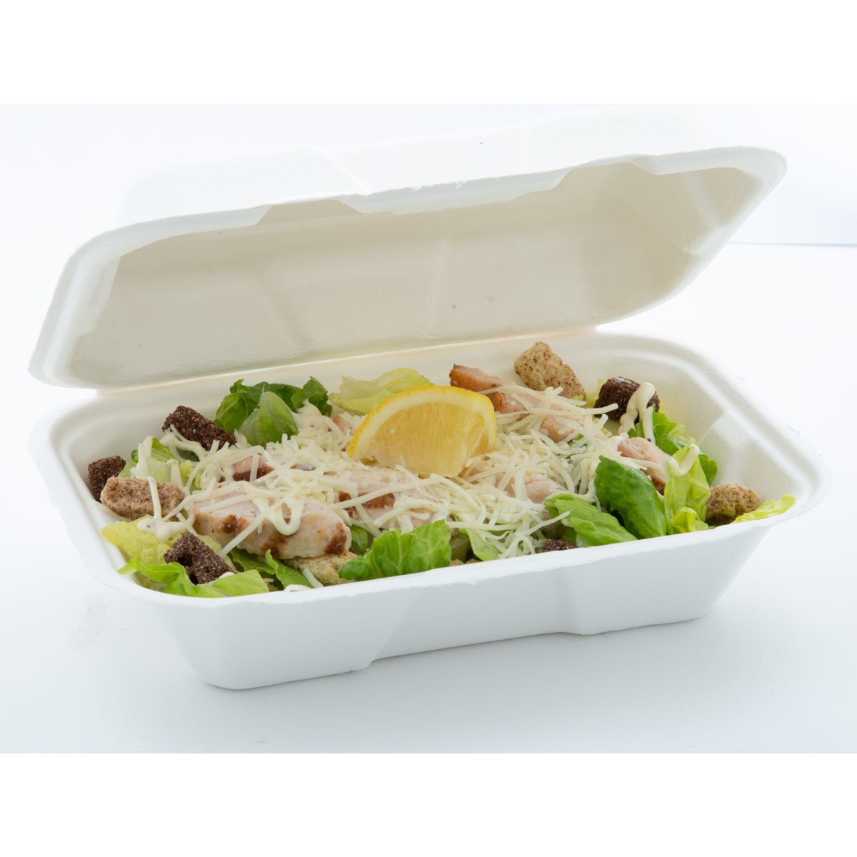 iECO Compostable Hinged Bagasse Container 9" x 6", Pack of 100 | Costco UK