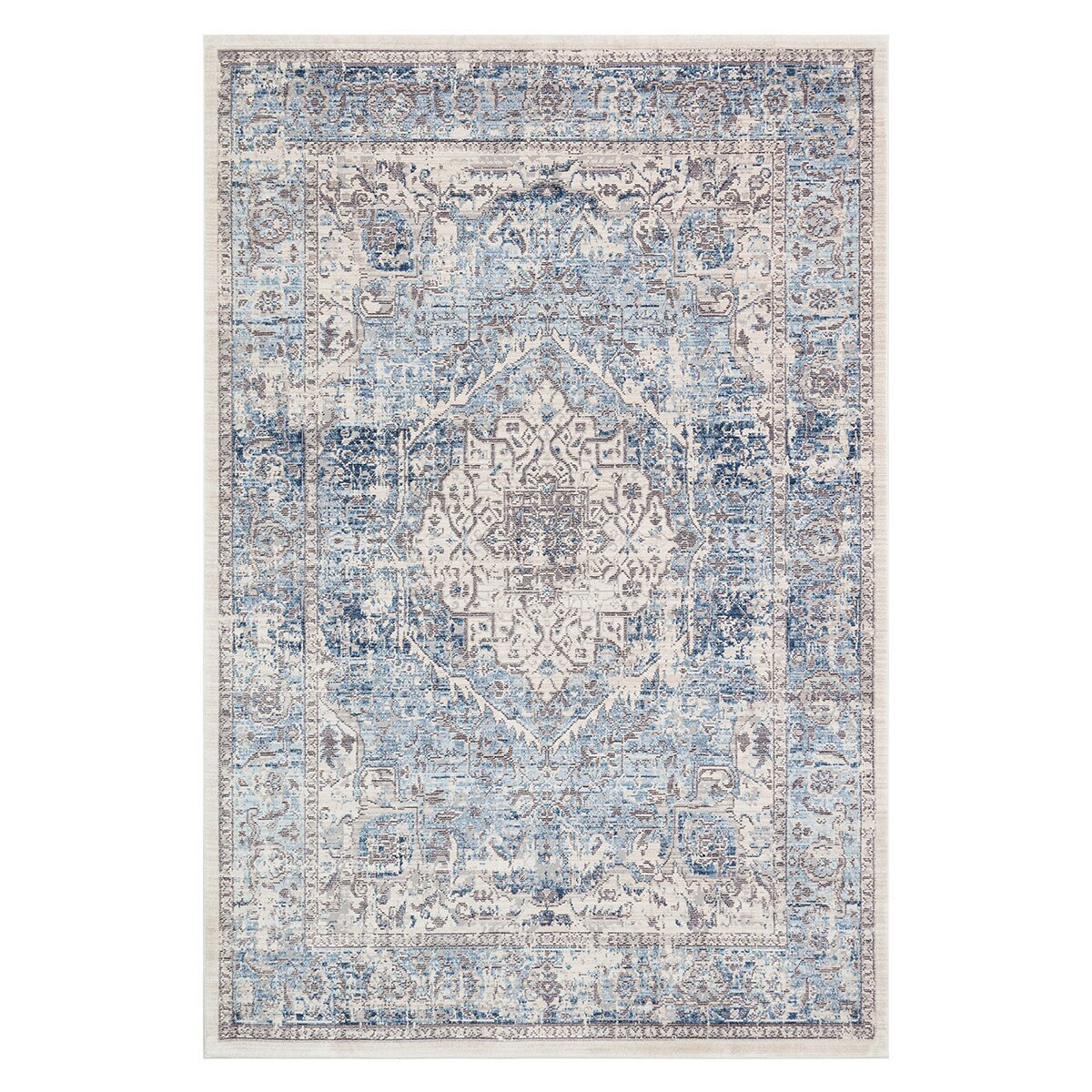 Heritage Blue Patterned Rug, 240 x 330 cm | Costco UK