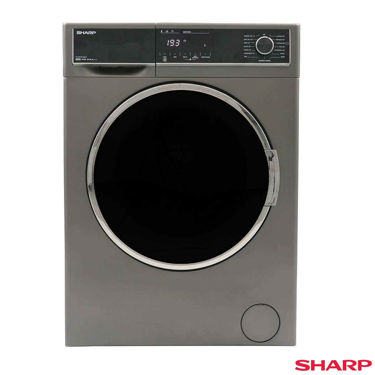 Sharp ES-HFH0148A3, 10kg, 1400rpm Washing Machine A+++-20% Rated i...