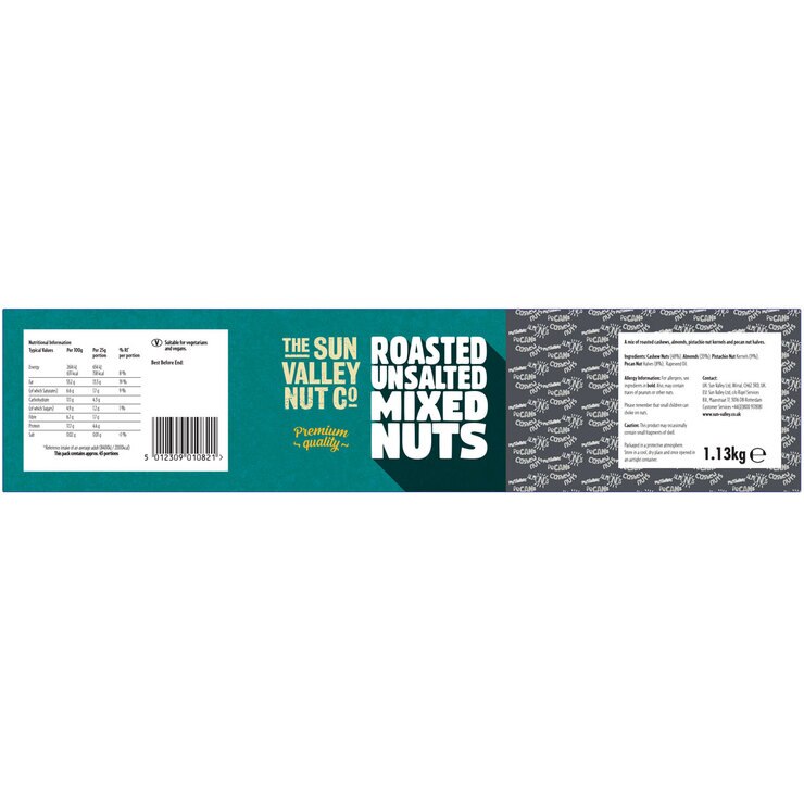 Sun Valley Roasted Unsalted Mixed Nuts, 1.13kg | Costco UK