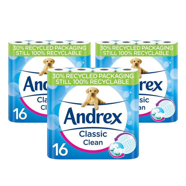 Andrex Classic Clean 2-Ply Toilet Tissue, 48 Rolls | Costco UK
