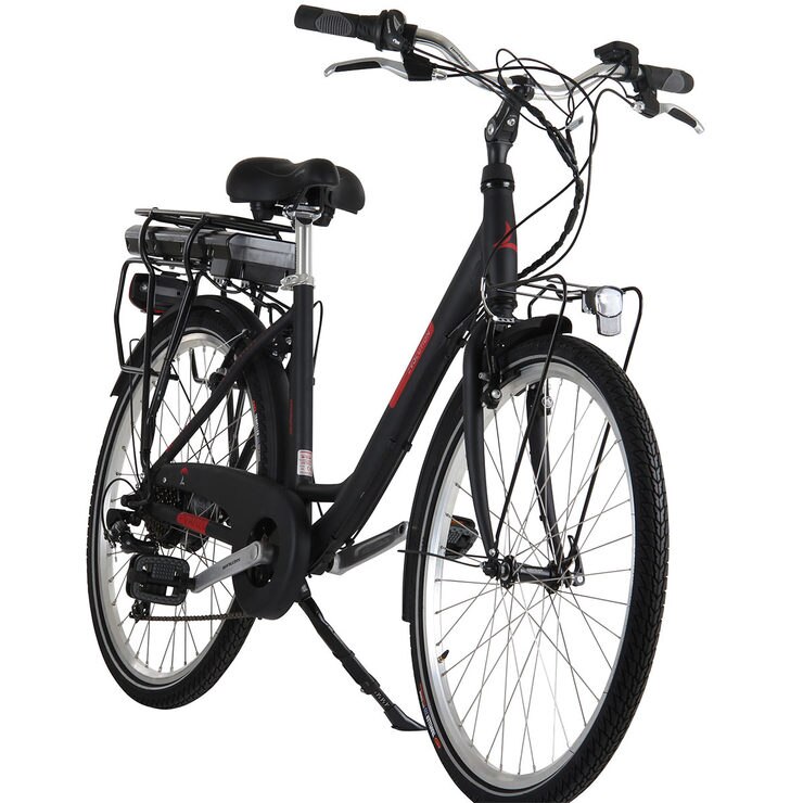 Lombardo 26" (66 cm) Levanzo City E-Bike in Black/Red | Costco UK