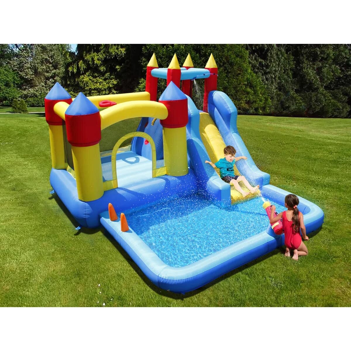 BeBop Magic Tower Bouncy Castle and Water Slide (3-10 Years)