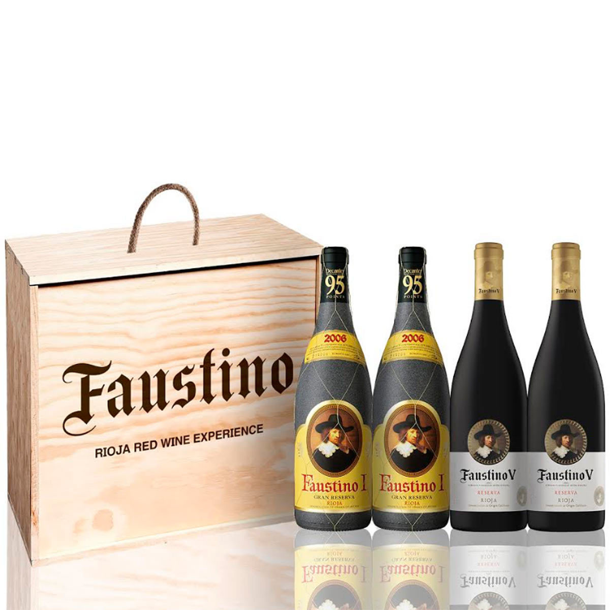 Faustino Rioja Red Wine Experience Gift Pack, 4 x 75cl
