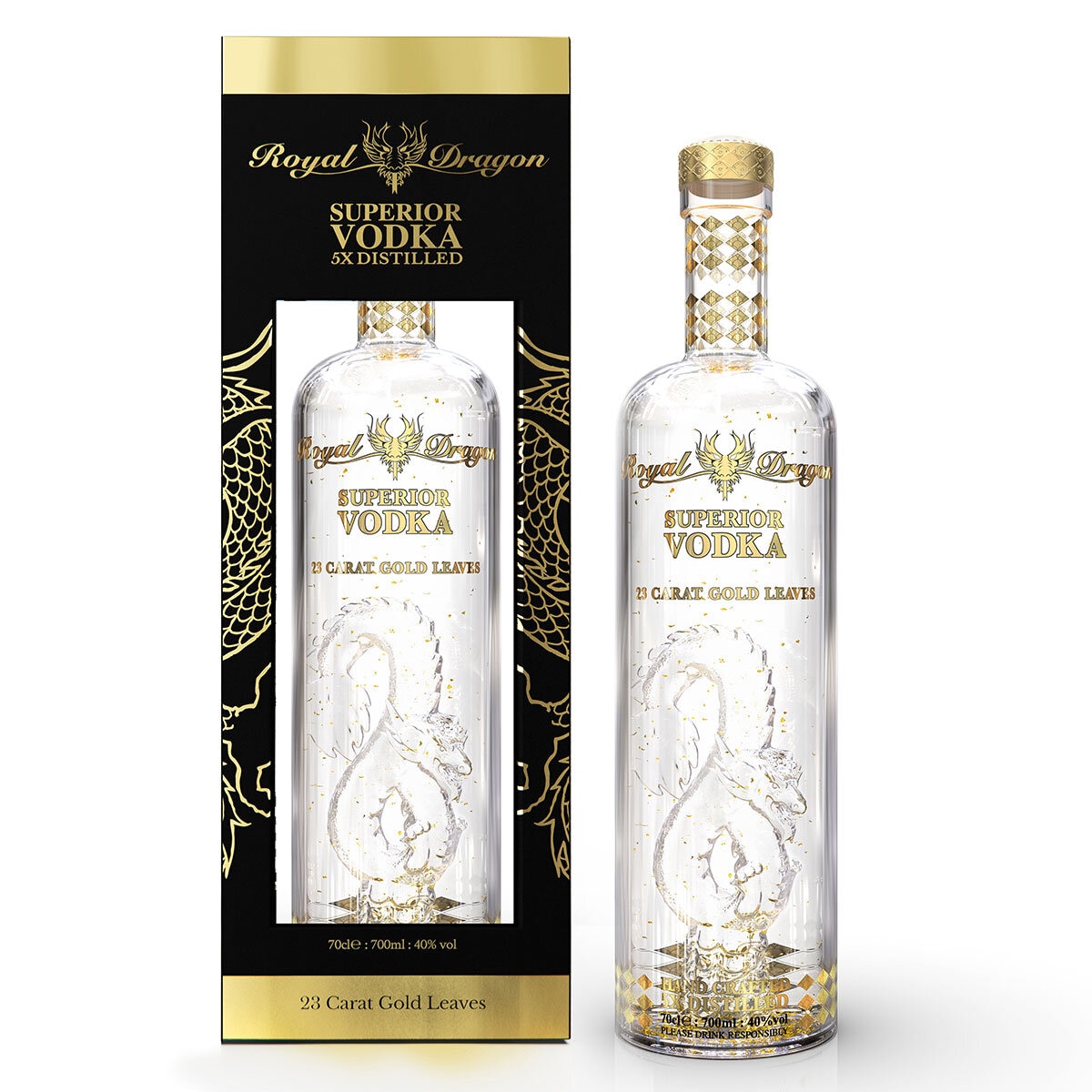 Royal Dragon Gold Leaf Superior Vodka, 70cl | Costco UK