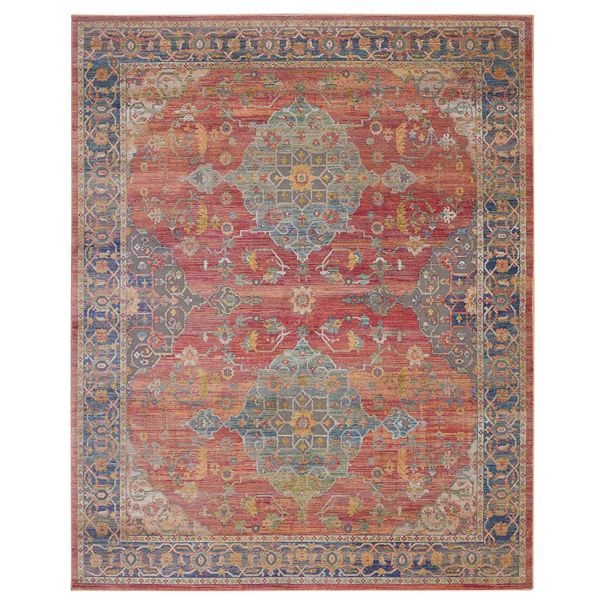 Ankara Multicoloured Traditional Medallion Rug in 2 Sizes