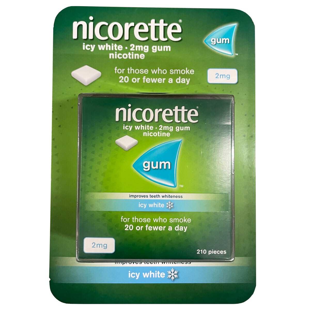Nicorette Icy White Gum 2mg, 210 Pieces | Costco UK
