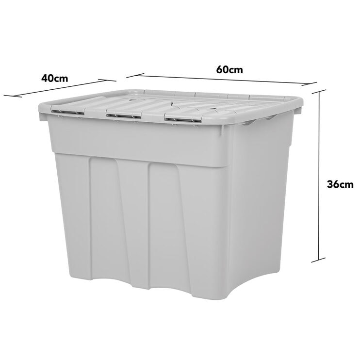 Wham 80 Litre Grey Croc Box & Lid - 2 Pack | Costco UK