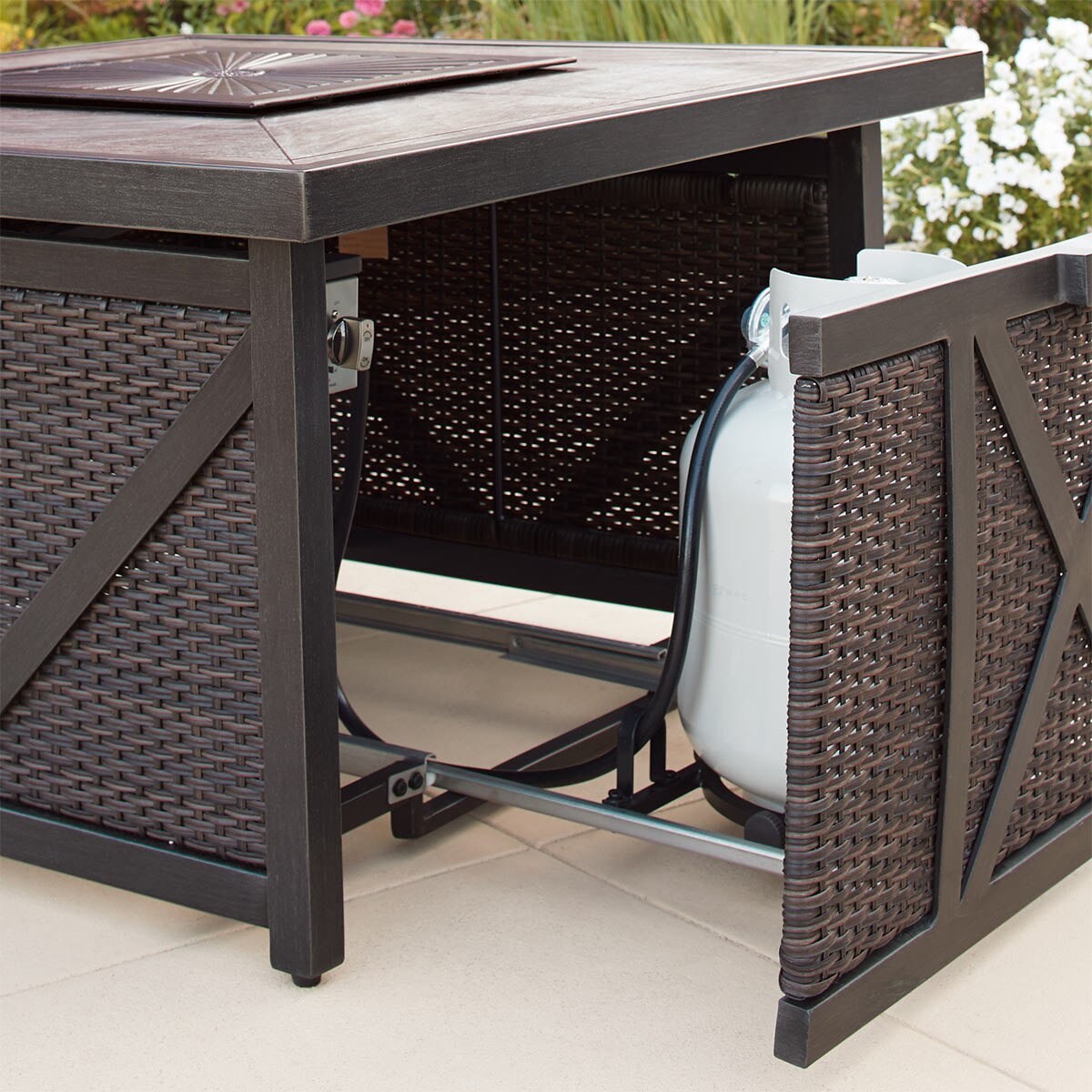 Agio South Dakota 5 Piece Woven Fire Chat Set + Cover | Costco UK