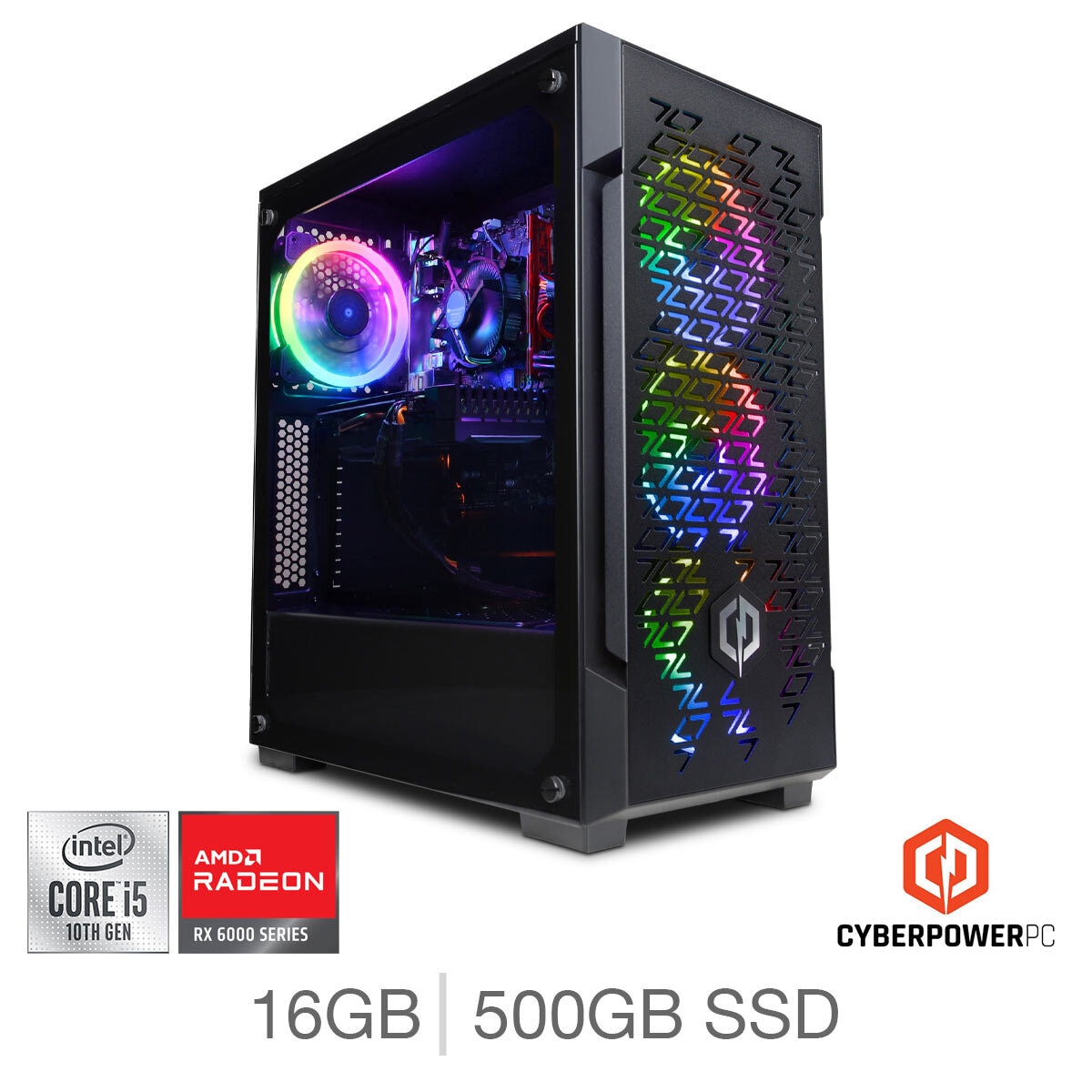 Cyberpower, Intel Core i5, 16GB RAM, 500GB SSD, AMD Radeon RX 6600...