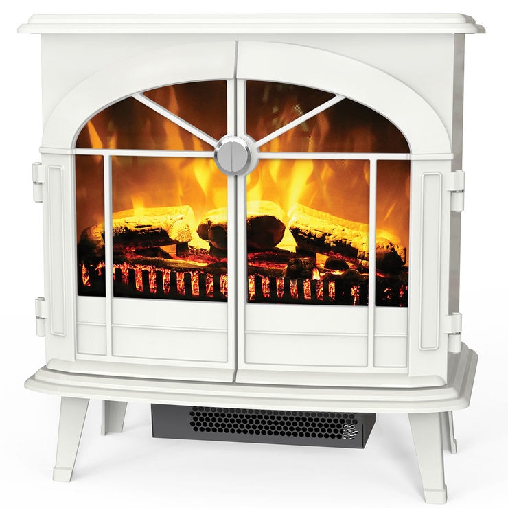 Dimplex Fullerton Optiflame Electric Stove in Dove White, 2KW | Costco UK