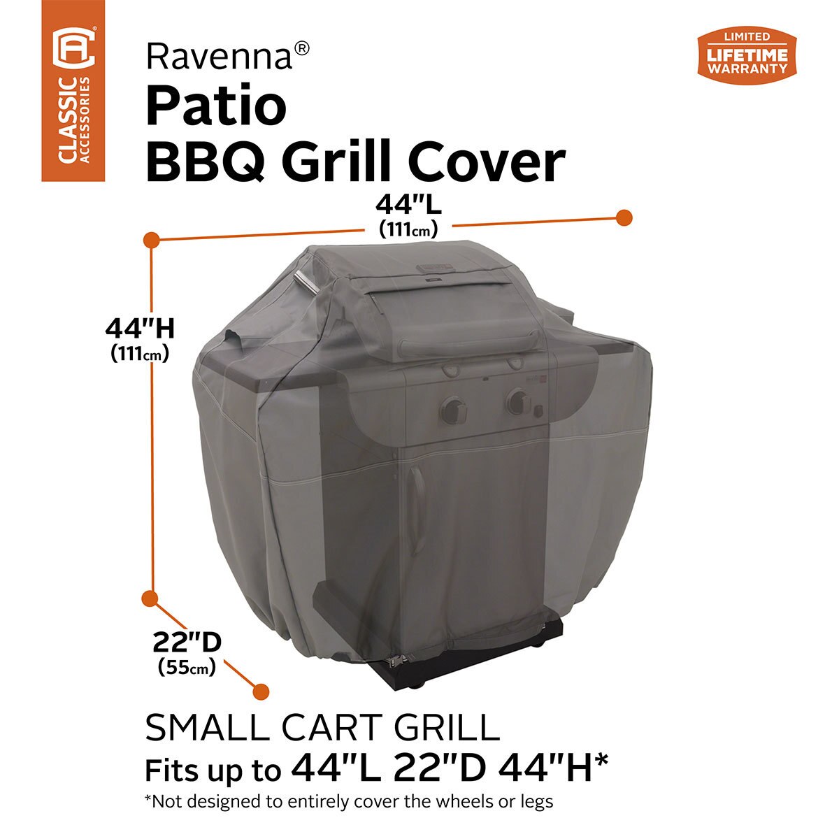 Classic Accessories Ravenna Small Barbecue Grill Cover 44" (111cm)...
