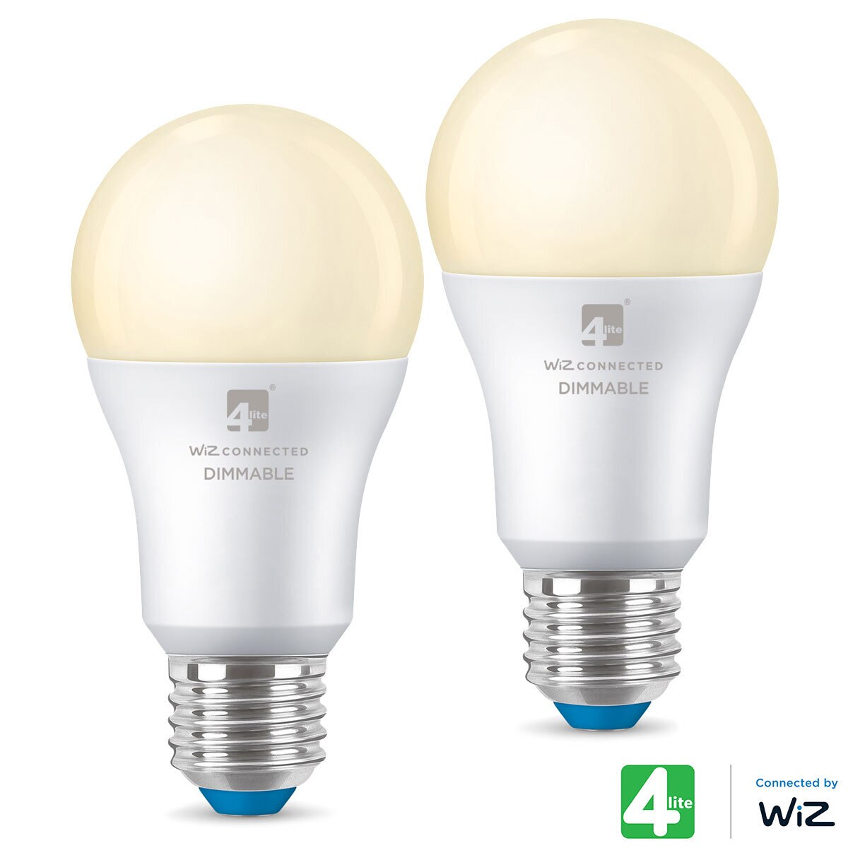 4lite WiZ Connected E27 White Smart Bulbs 2 Pack | Costco UK