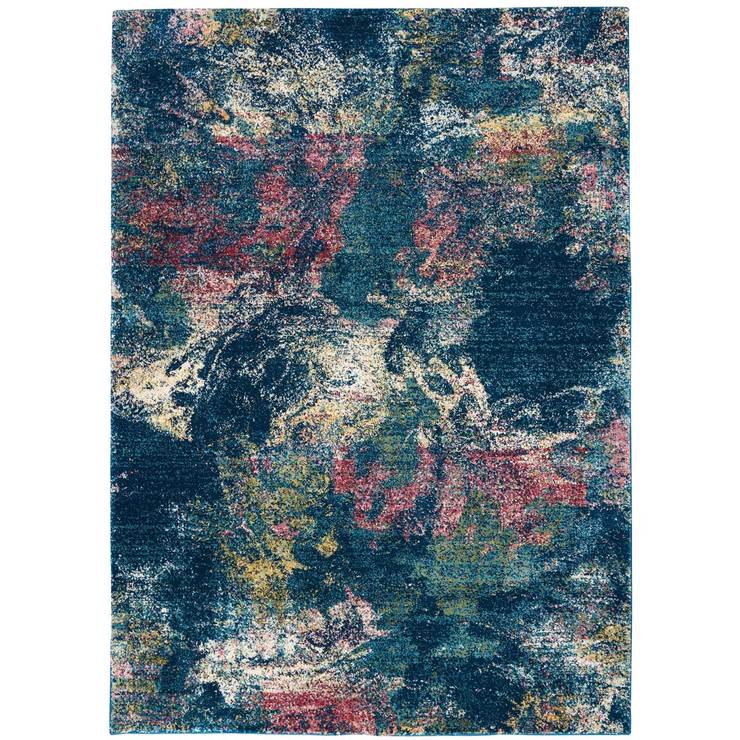 Fusion Deep Navy Abstract Rug in 2 Sizes | Costco UK