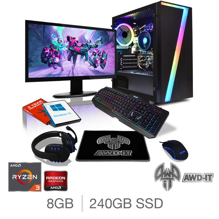 AWD-IT Ranger 3 Plus, AMD Ryzen 3, 8GB RAM, 240GB SSD, AMD Vega 8 ...