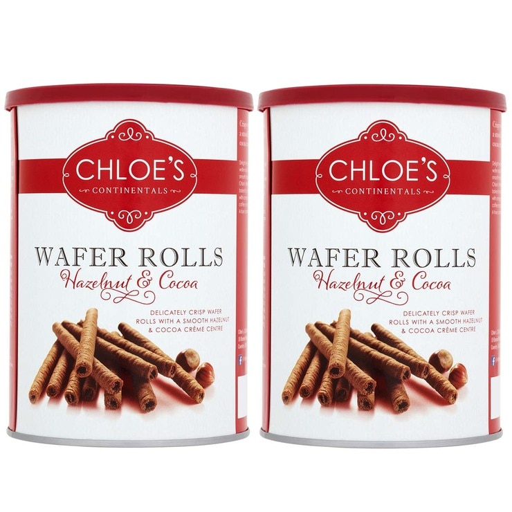 Chloe's Hazelnut & Cocoa Wafer Rolls, 2 x 400g | Costco UK