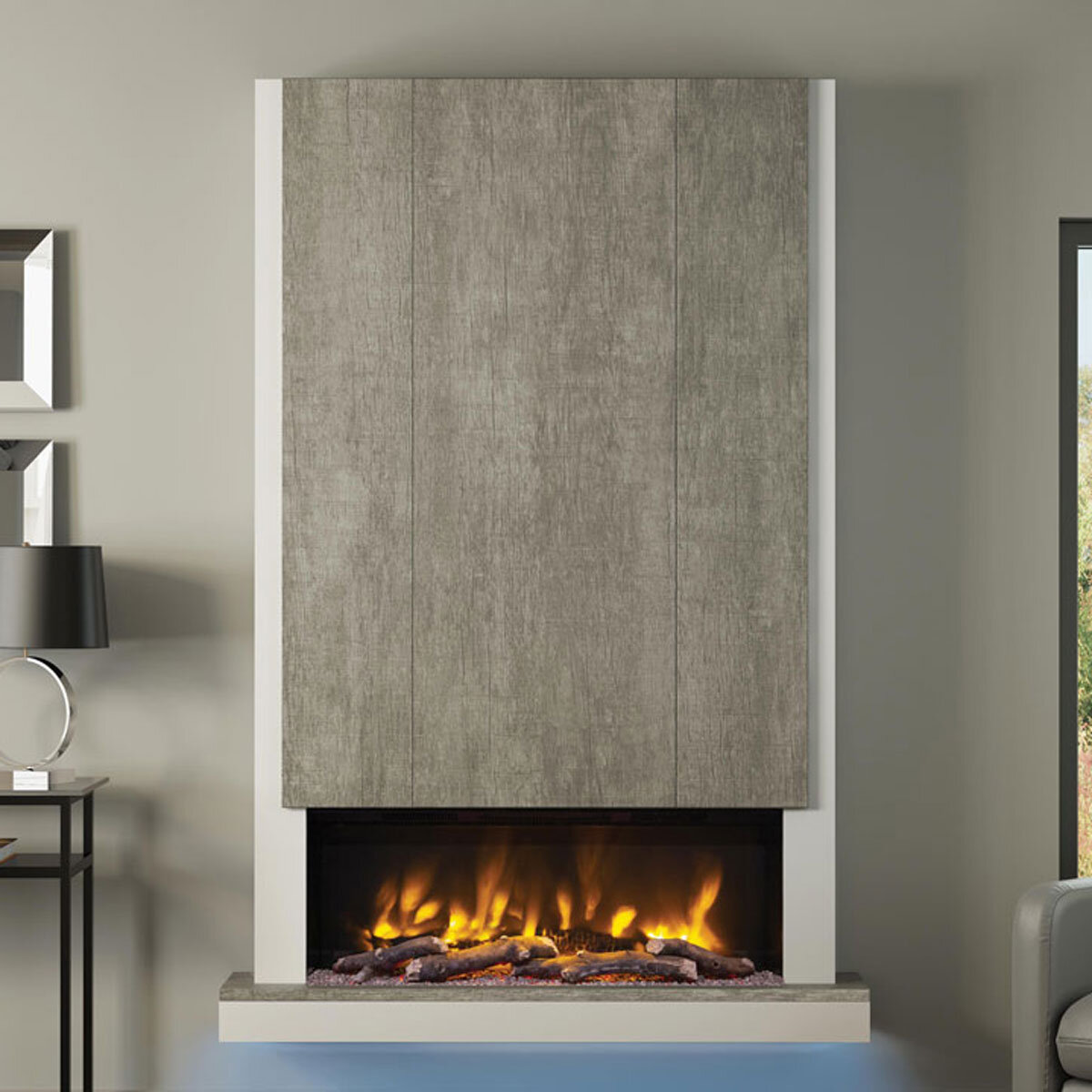 Flare Camino Wall Mounted Chimney Breast Electric Firepla...