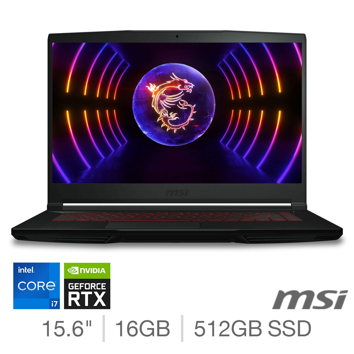 MSI Thin Intel Core i7 16GB RAM 512GB SSD NVIDIA GeForce RTX 4060 15.6 Inch Gaming Laptop 9S7 16R821 294