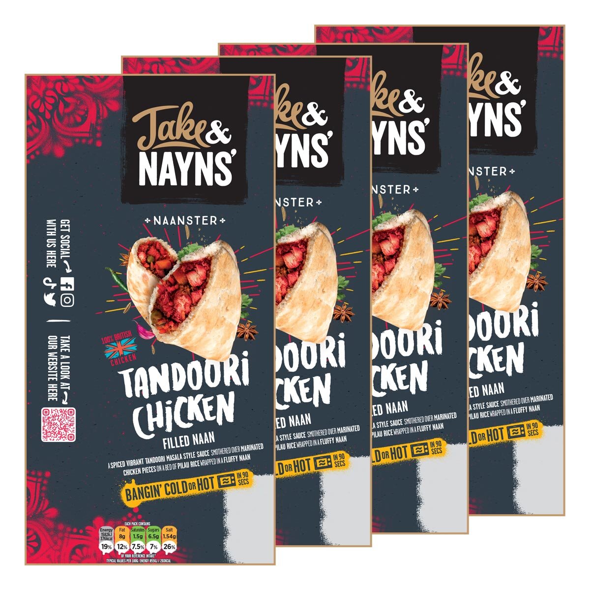 Jake & Nyans Naanster Tandoori Chicken, 4 x 185g |Costco UK