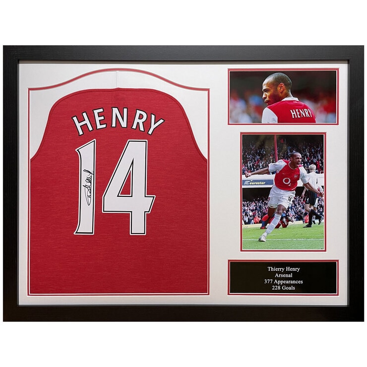 Thierry Henry Personalised Signed Framed Arsenal Football Shirt | Costco UK