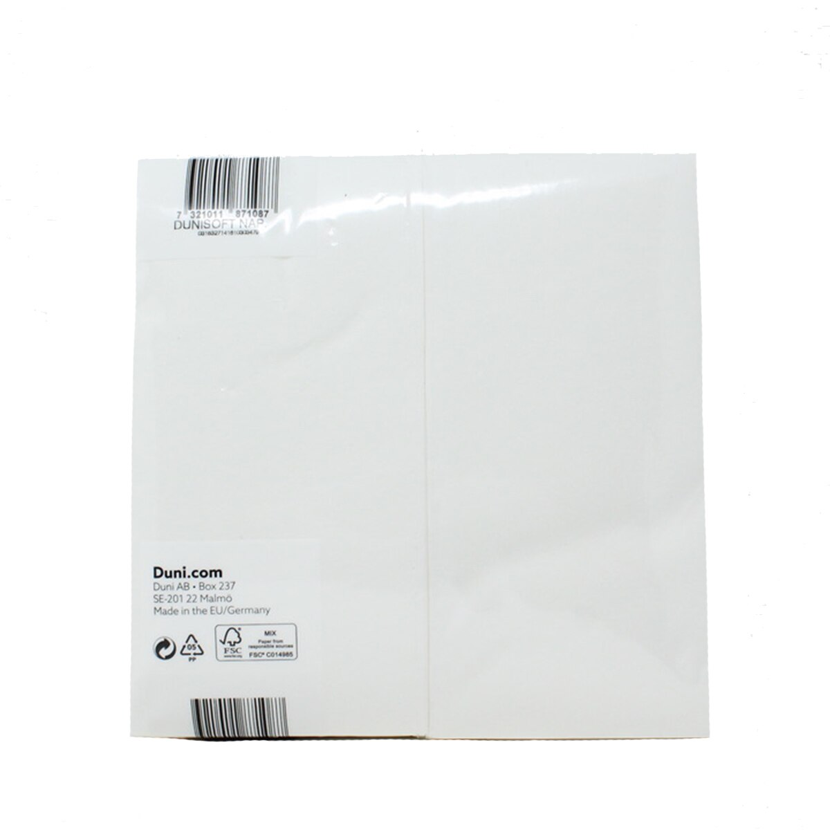 Duni Soft Luxury 30 x 40 cm Linen Feel Pre-Folded White Napkins, 100 ...