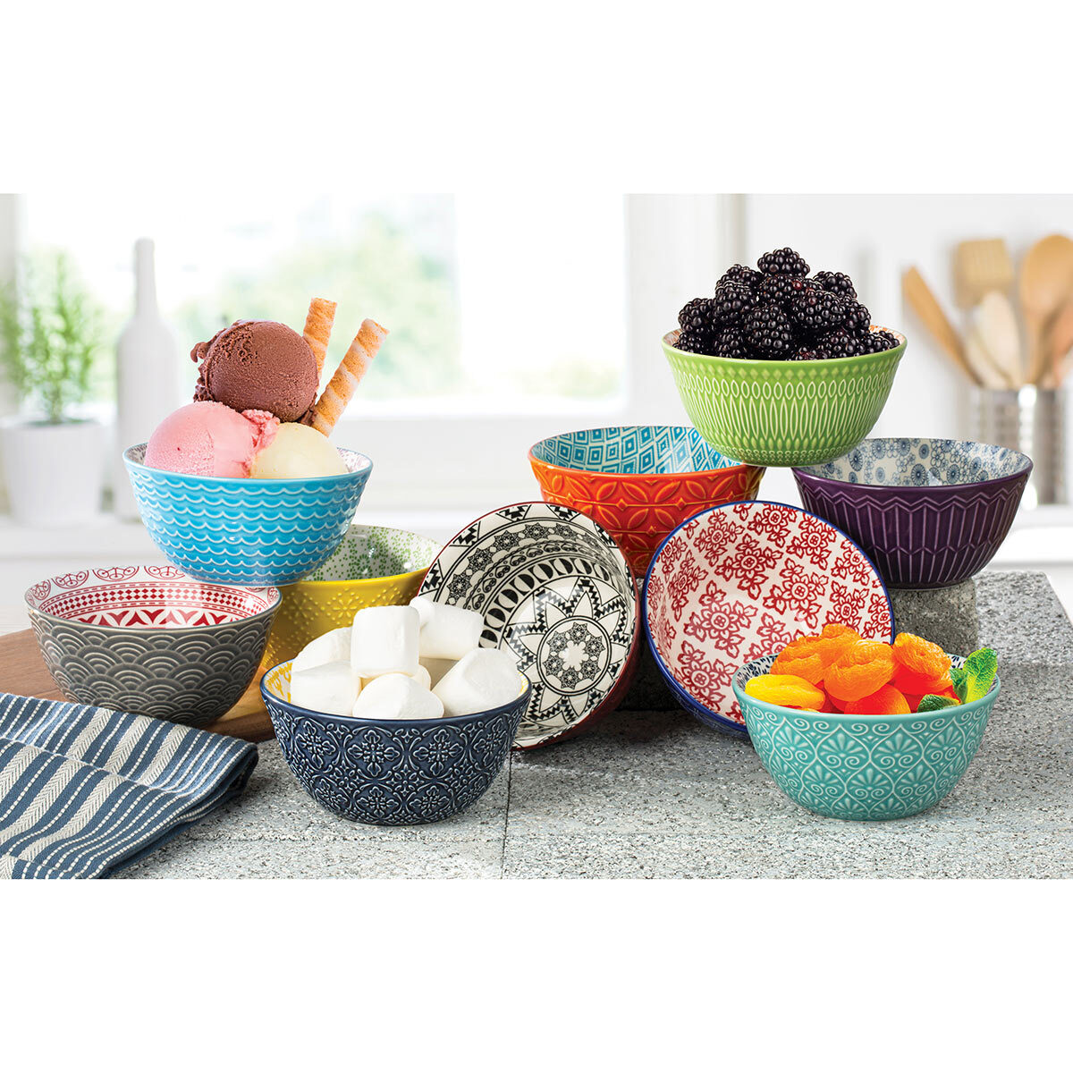 Signature Stoneware 10 Piece Serving Bowl Set | Costco UK Signature Stoneware 10 Piece Serving Bowl Set | Costco UK