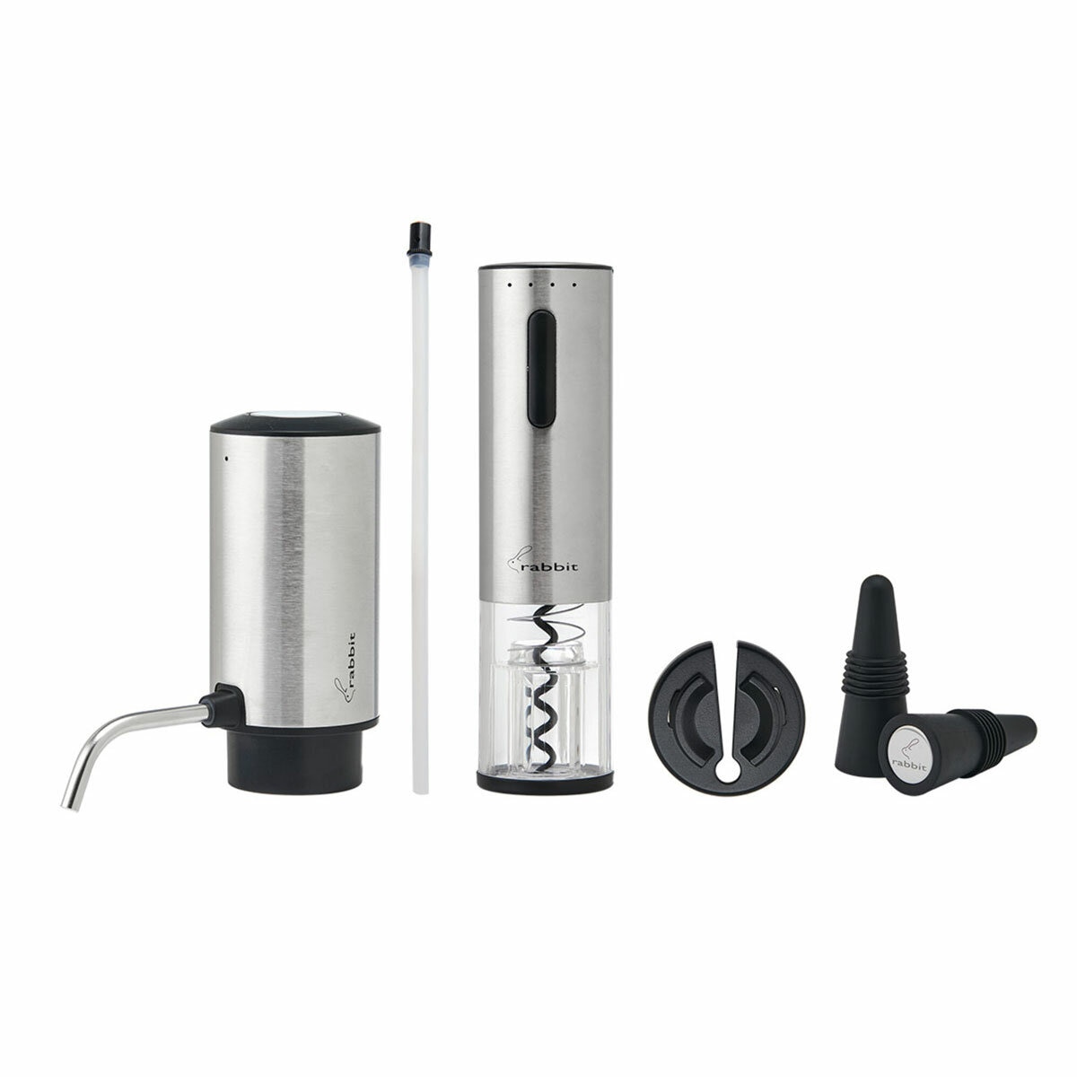 Rabbit 5 Piece Electric Wine Aerator & Corkscrew Set | Co...