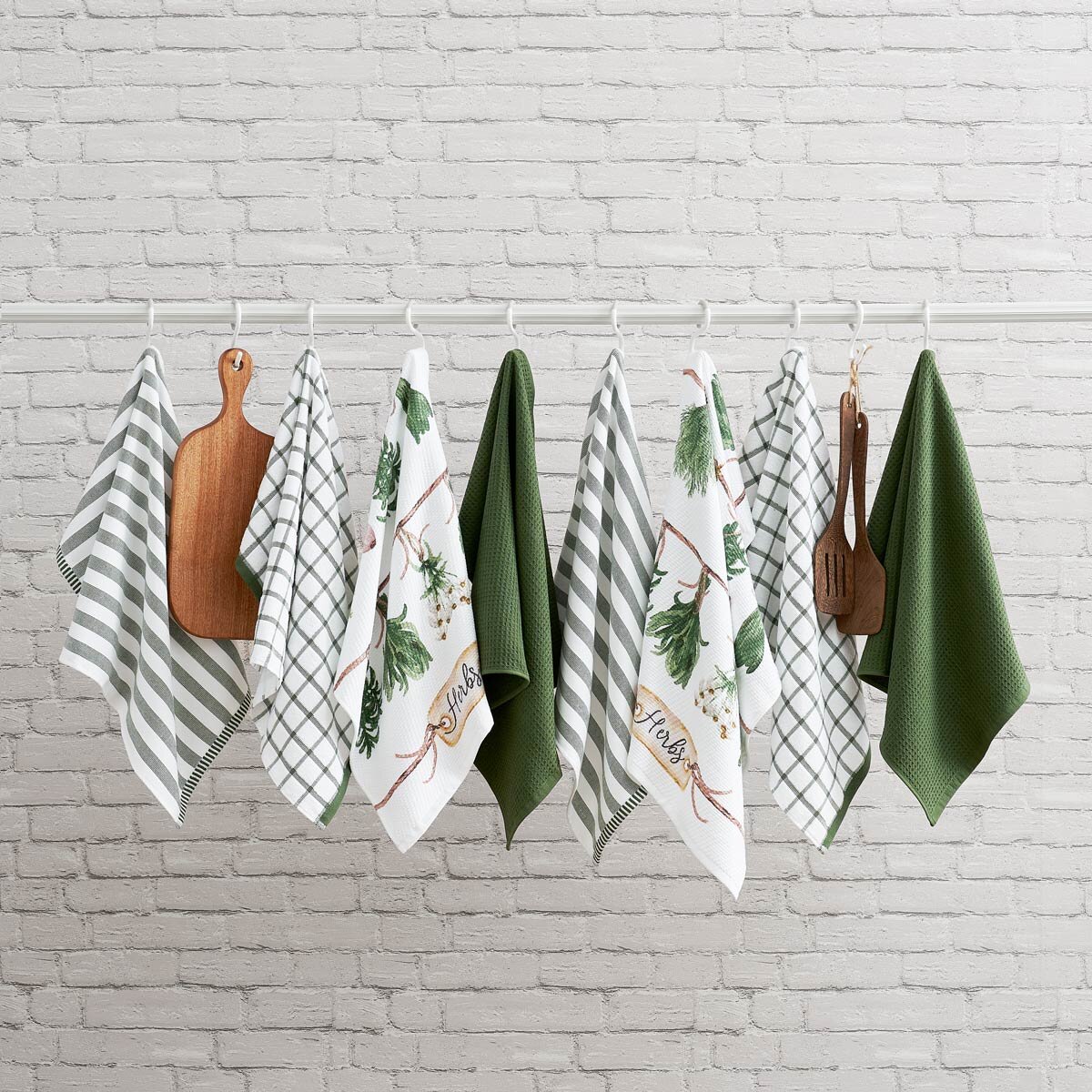 Caro Home Kitchen Towels 8 Pack, Herbs | Costco UK