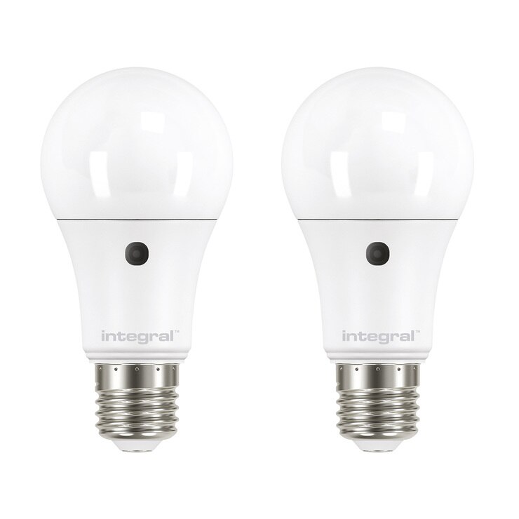 Integral LED 8.5W Auto-Sensor Classic Globe GLS Bulb (2 Pack) - E27 ...