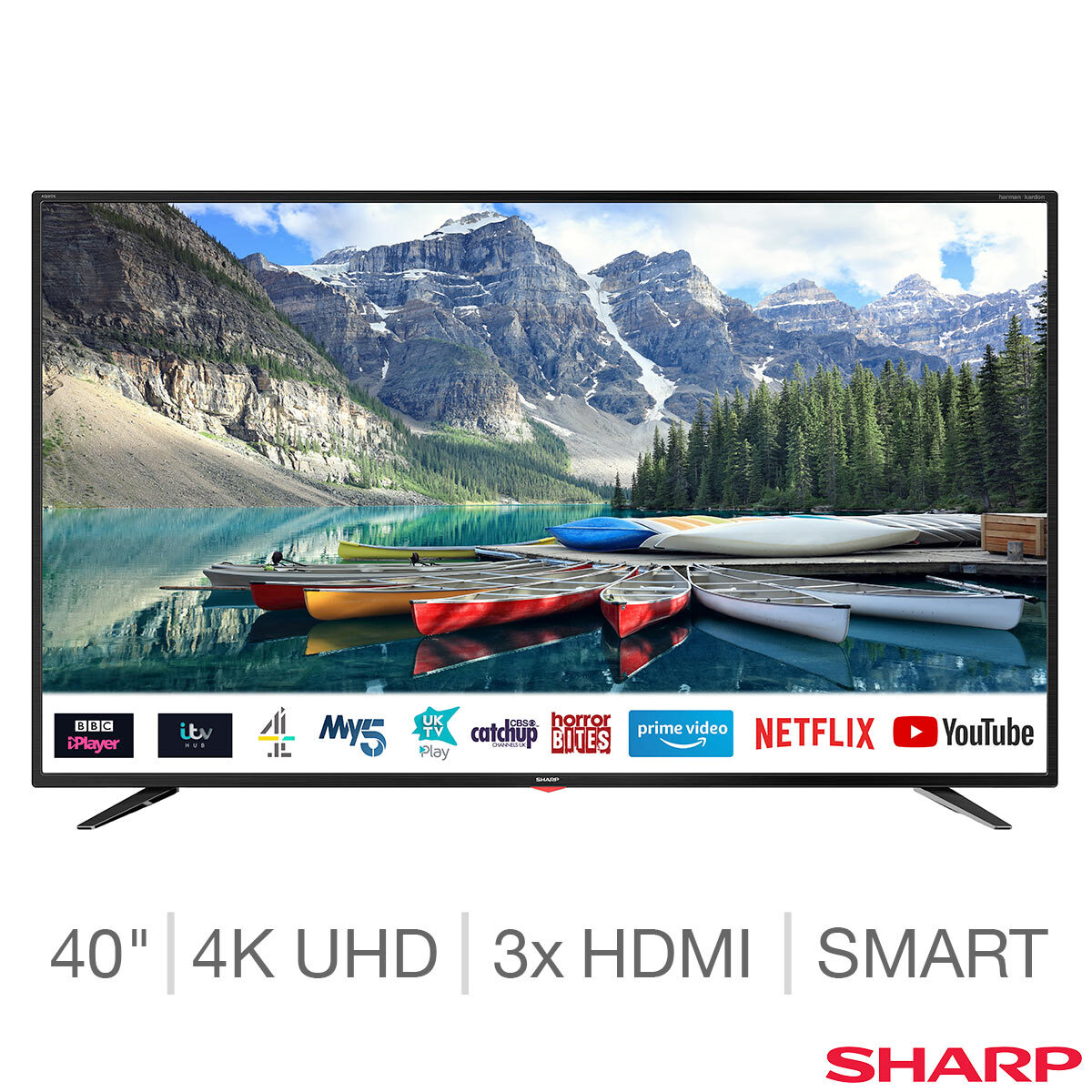 Sharp 4T-C40BJ3KF2FB 40 Inch 4K Ultra HD Smart TV | Costco UK