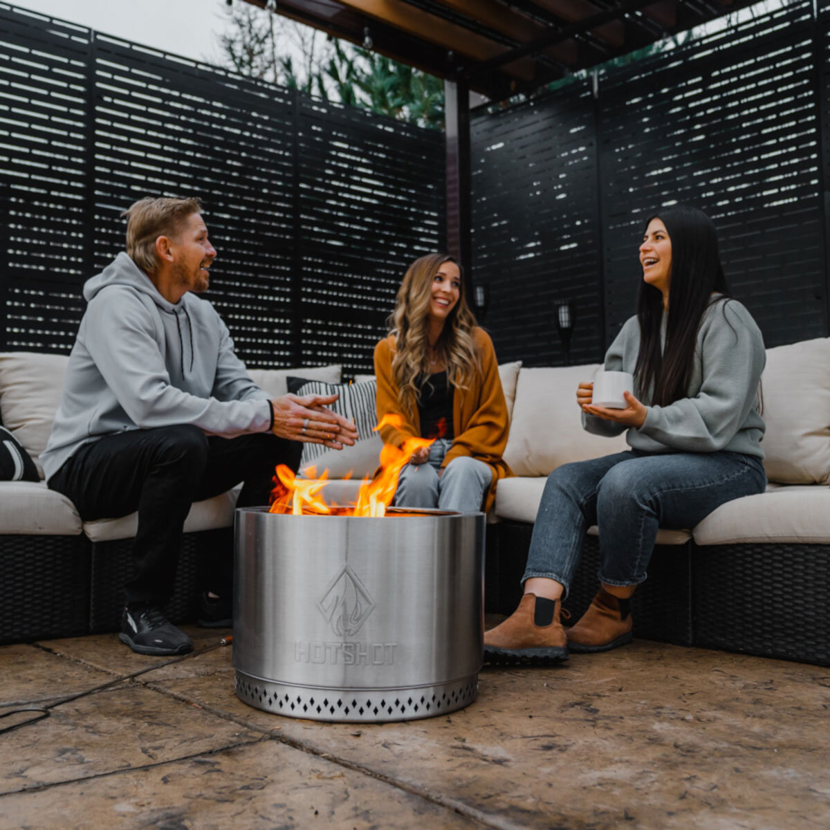 HotShot 19" Wood Burning Firepit with Cover | Costco UK