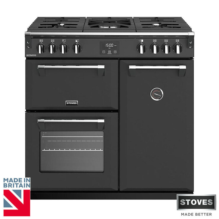 Stoves Richmond S900G, 90cm Gas Range Cooker A Rating in Anthracite ...