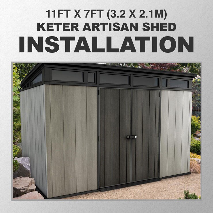 Installation for Keter Artisan 11ft x 7ft (3.2 x 2.1m) Shed | Costco UK