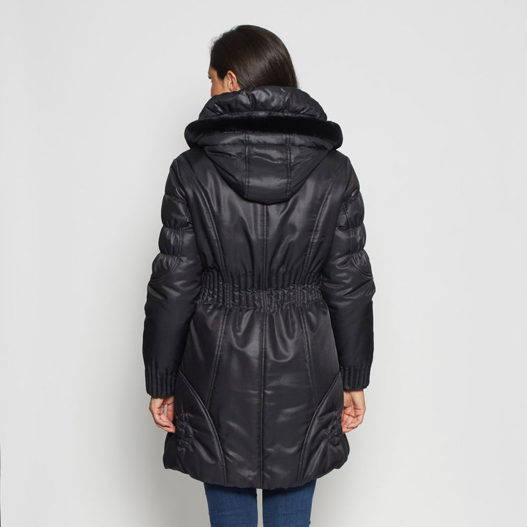 David Barry Women's Quilted Puffer Coat in Black | Costco UK