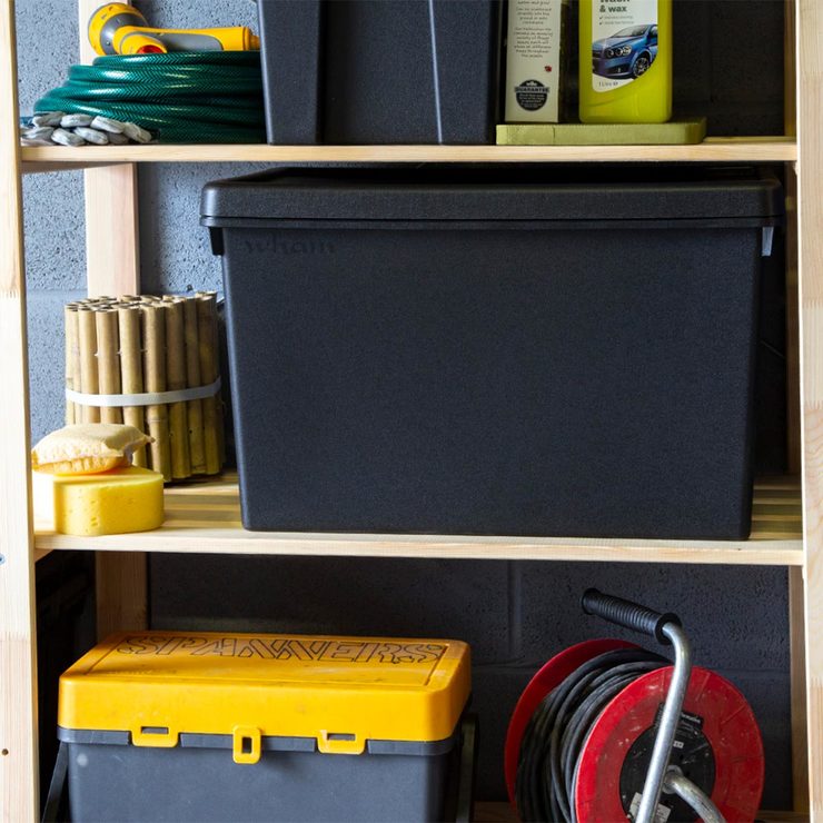 Wham Bam 62 Litre Recycled Heavy Duty Plastic Storage Box & Lid in ...