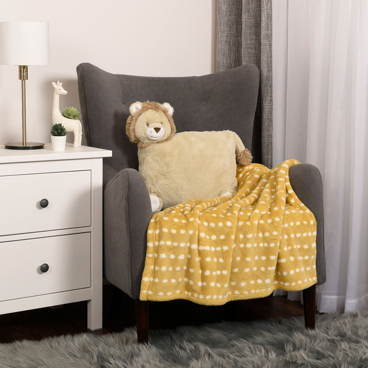 Snuggle Me Too 2 Piece Blanket & Plush Set in Lion Design