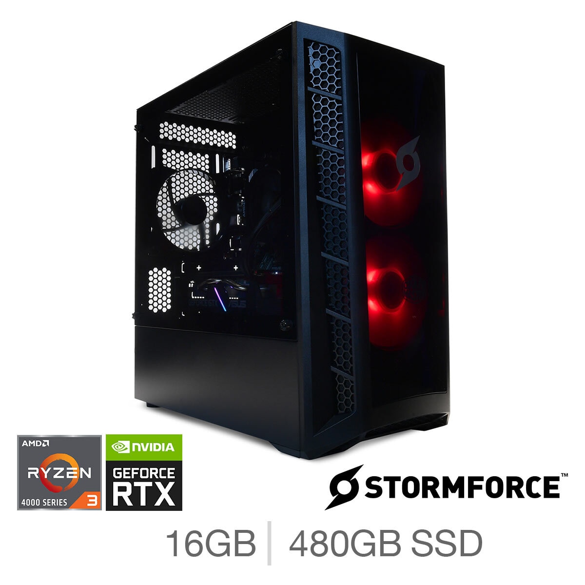Stormforce, AMD Ryzen 3, 16GB RAM, 480GB SSD, NVIDIA GeFo...