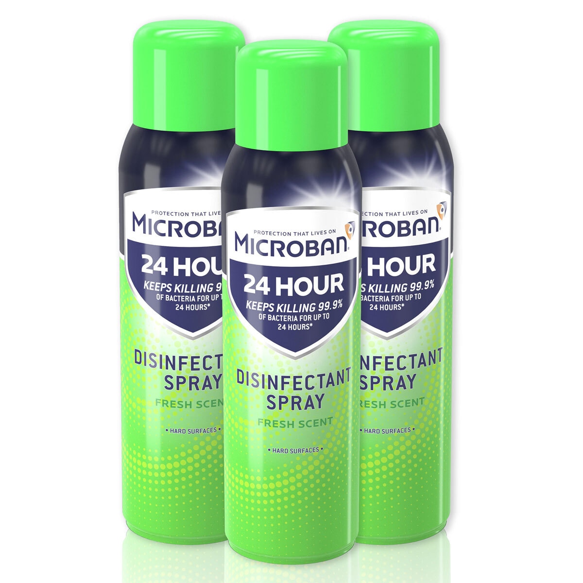 Microban 24 Hour Disinfectant Aerosol Spray, 3 x 400ml