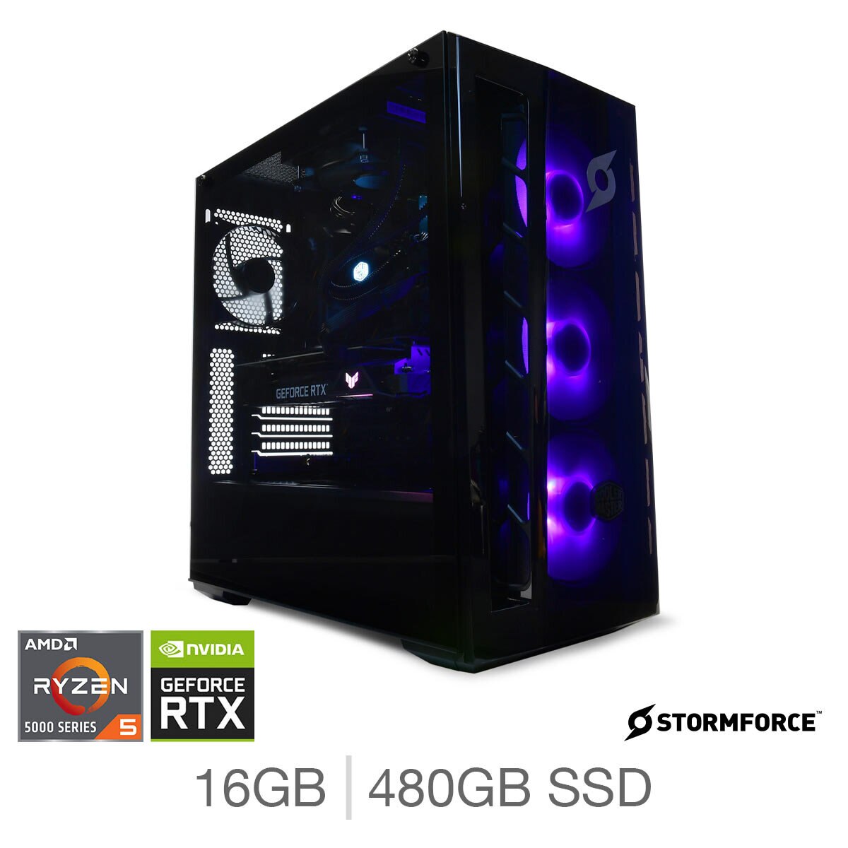 Stormforce, AMD Ryzen 5, 16GB RAM, 480GB SSD, NVIDIA GeFo...