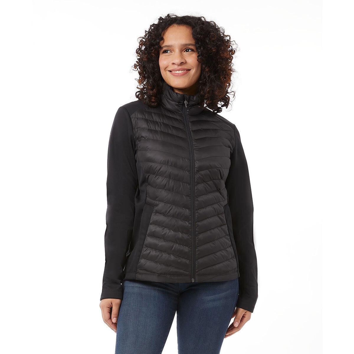 32 Degrees Mixed Media Jacket Black | Costco UK