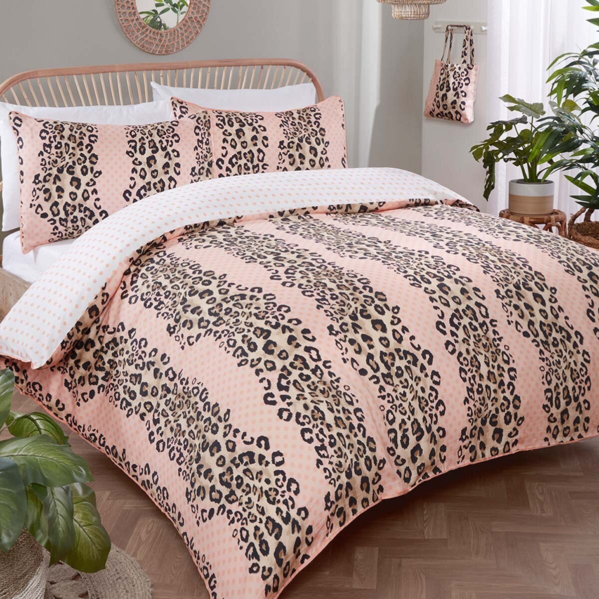 Tabitha Webb Leopard Stripe Cotton 2 Piece Duvet Set, Single